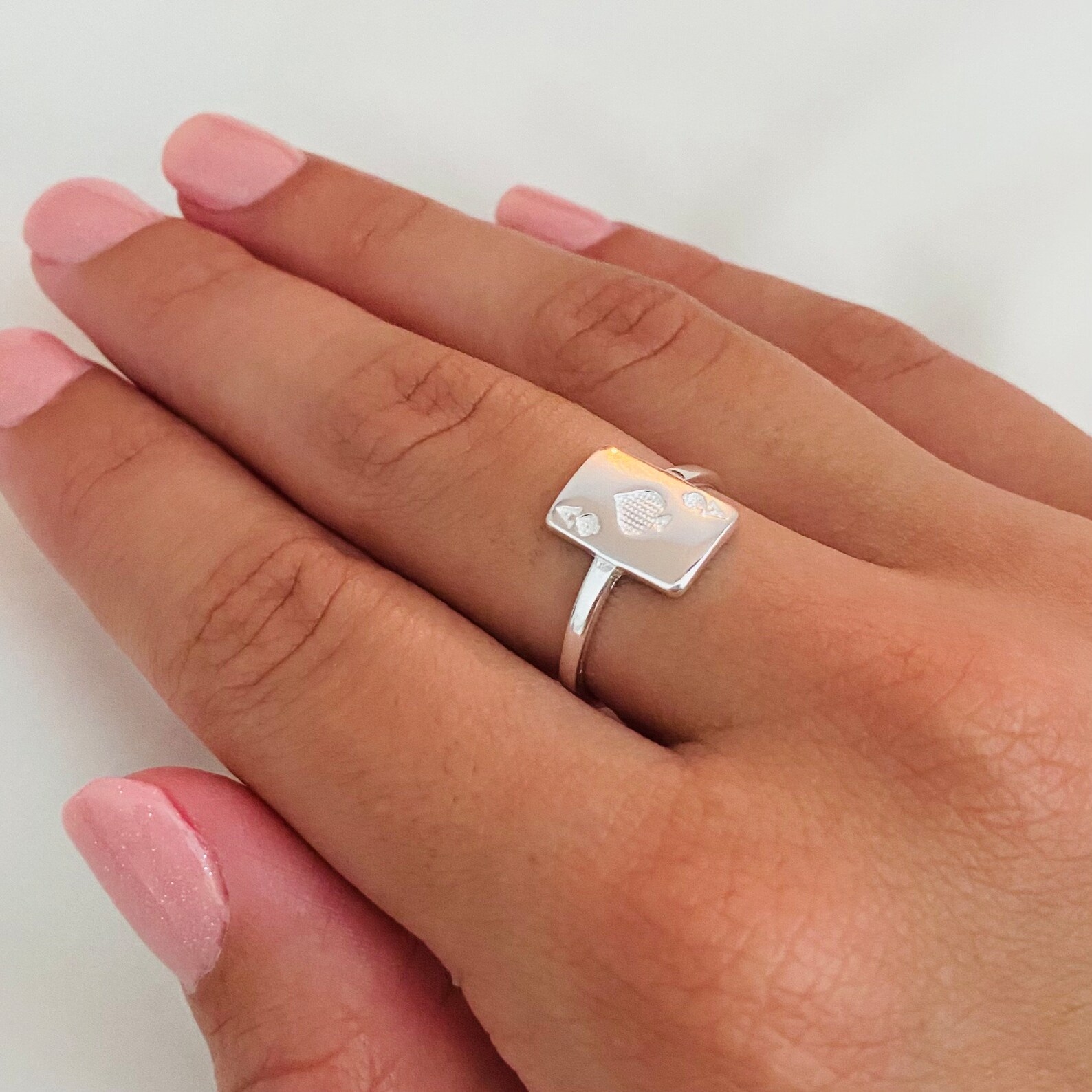 Ace Ring, Poker Ring, Ace of Spades Ring, Silver Card Ring, Ace Card ...