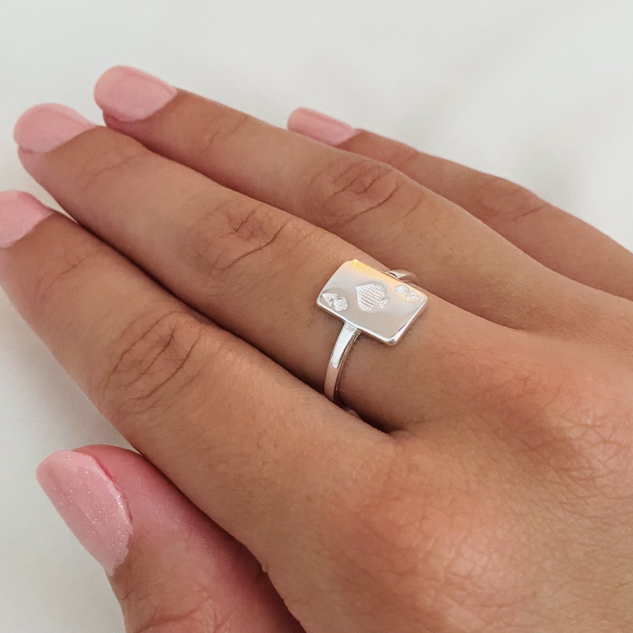 Ace Ring, Poker Ring, Ace of Spades Ring, Silver Card Ring, Ace Card ...
