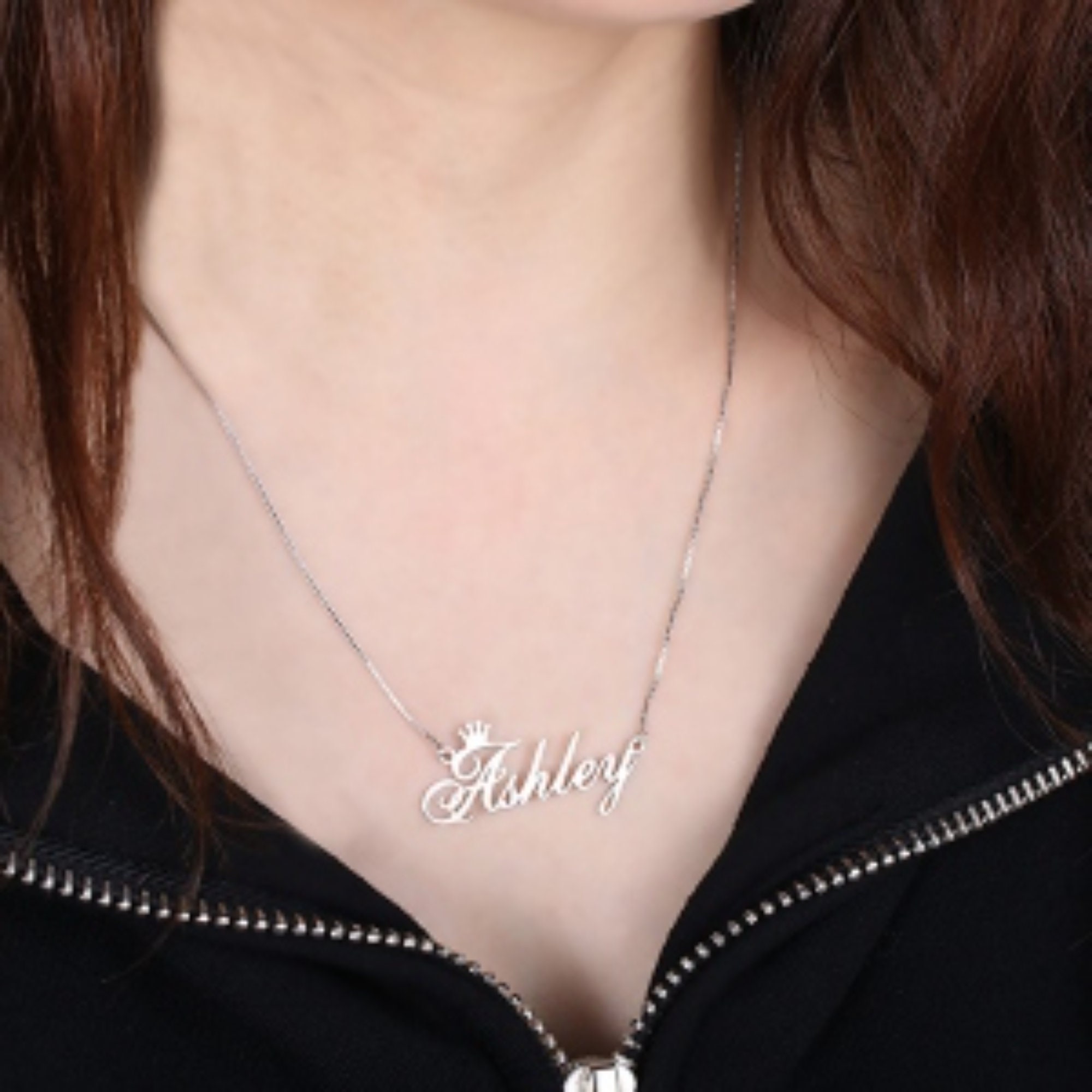 Personalized Name Crown Necklace Sterling Silver - Etsy