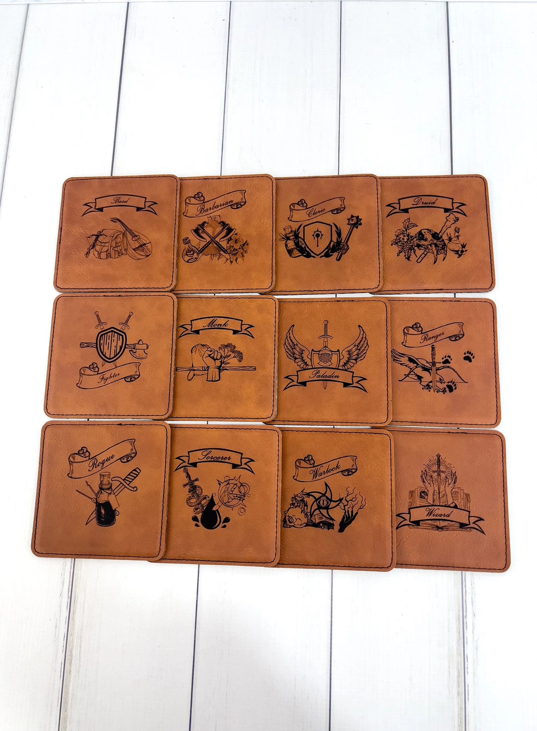 Dungeons and Dragons Leather Coaster Set | Dad Gift | Nerdy Christmas ...