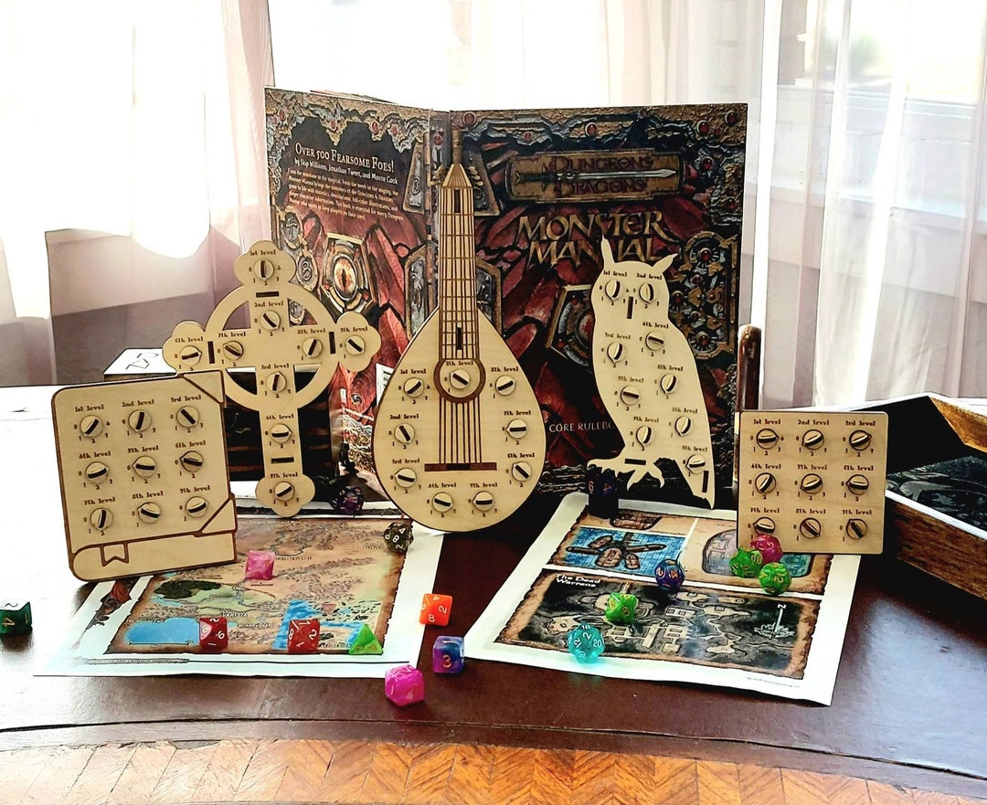 Dungeons and Dragons Spell Slot Tracker Dnd Gift Wood Spell Tracker - Etsy