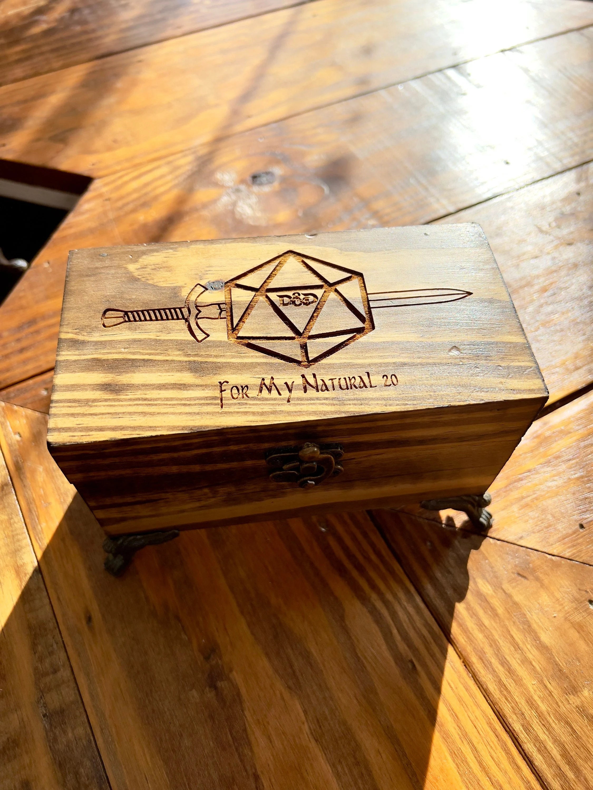 Dungeons and Dragons Dice Box Dnd Die Storage Reclaimed Wood Dice ...