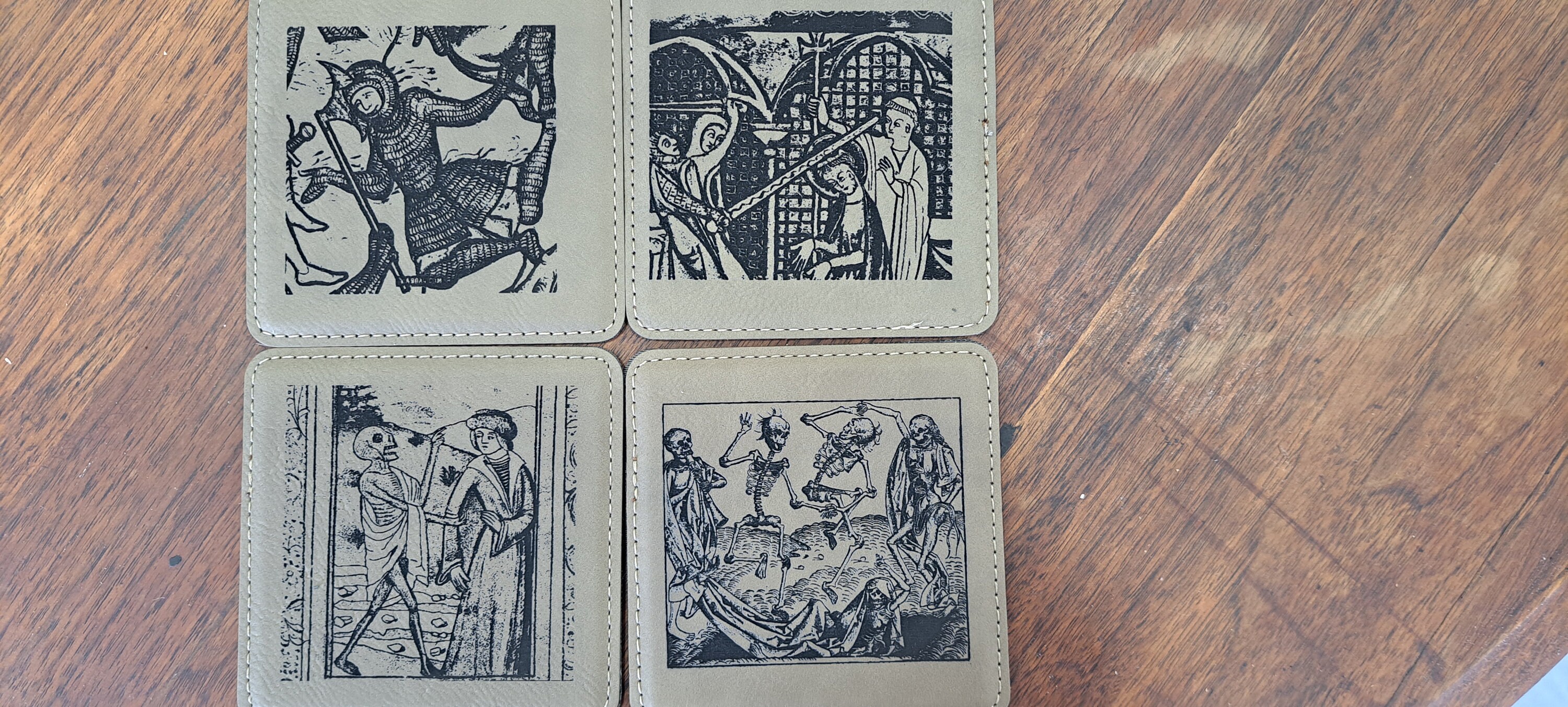 Medieval Art Coasters Medieval Marginalia Gift for Him Her Historian ...