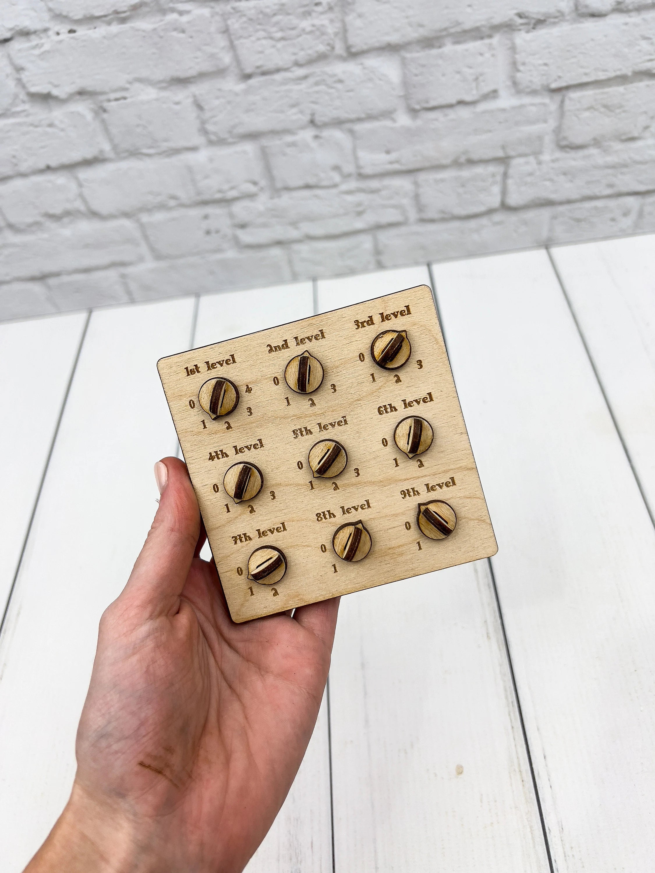 Dungeons and Dragons Spell Slot Tracker Dnd Gift Wood Spell Tracker - Etsy