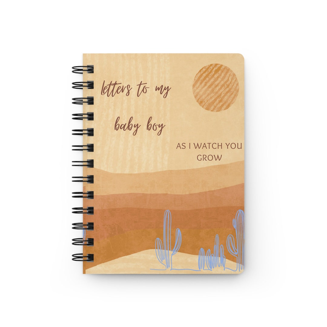 Letters to My Baby Boy Spiral Bound Journal -- Baby Shower Gift ...