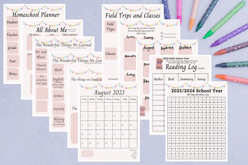 Digital - Homeschool Portfolio/planner Bundle - Elementary Portfolio ...