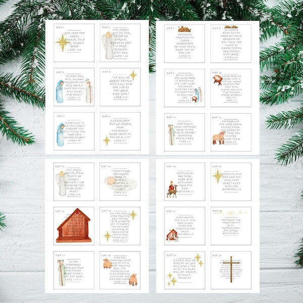 Advent Cards - Etsy