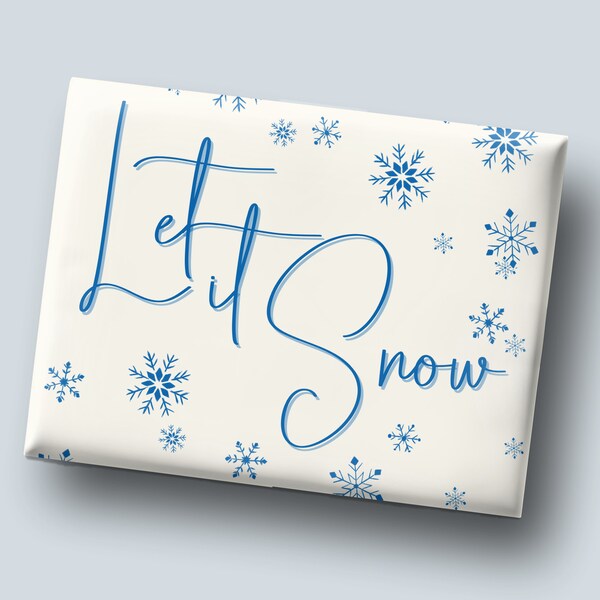 White Snowflake Wrapping Paper - Etsy
