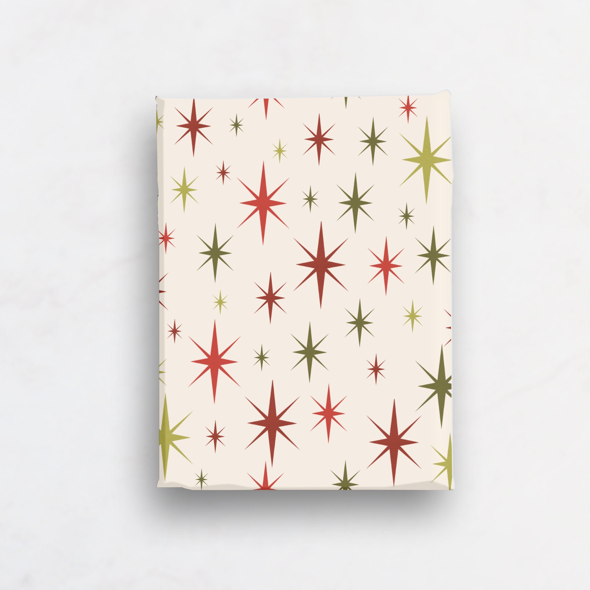 Retro Christmas Wrapping Paper Retro Stars 1950s Christmas Wrapping ...