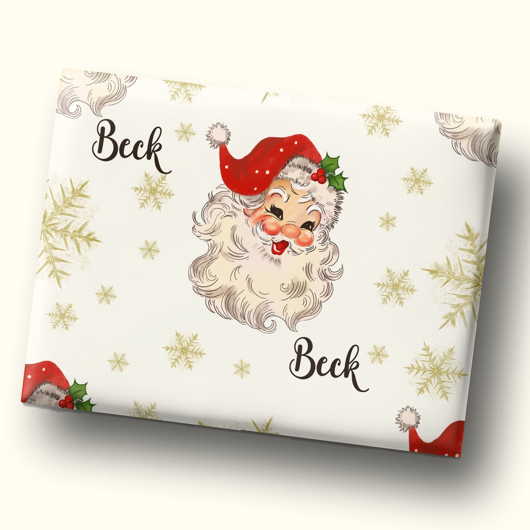 Personalized Christmas Wrapping Paper Christmas Custom Wrapping Paper ...