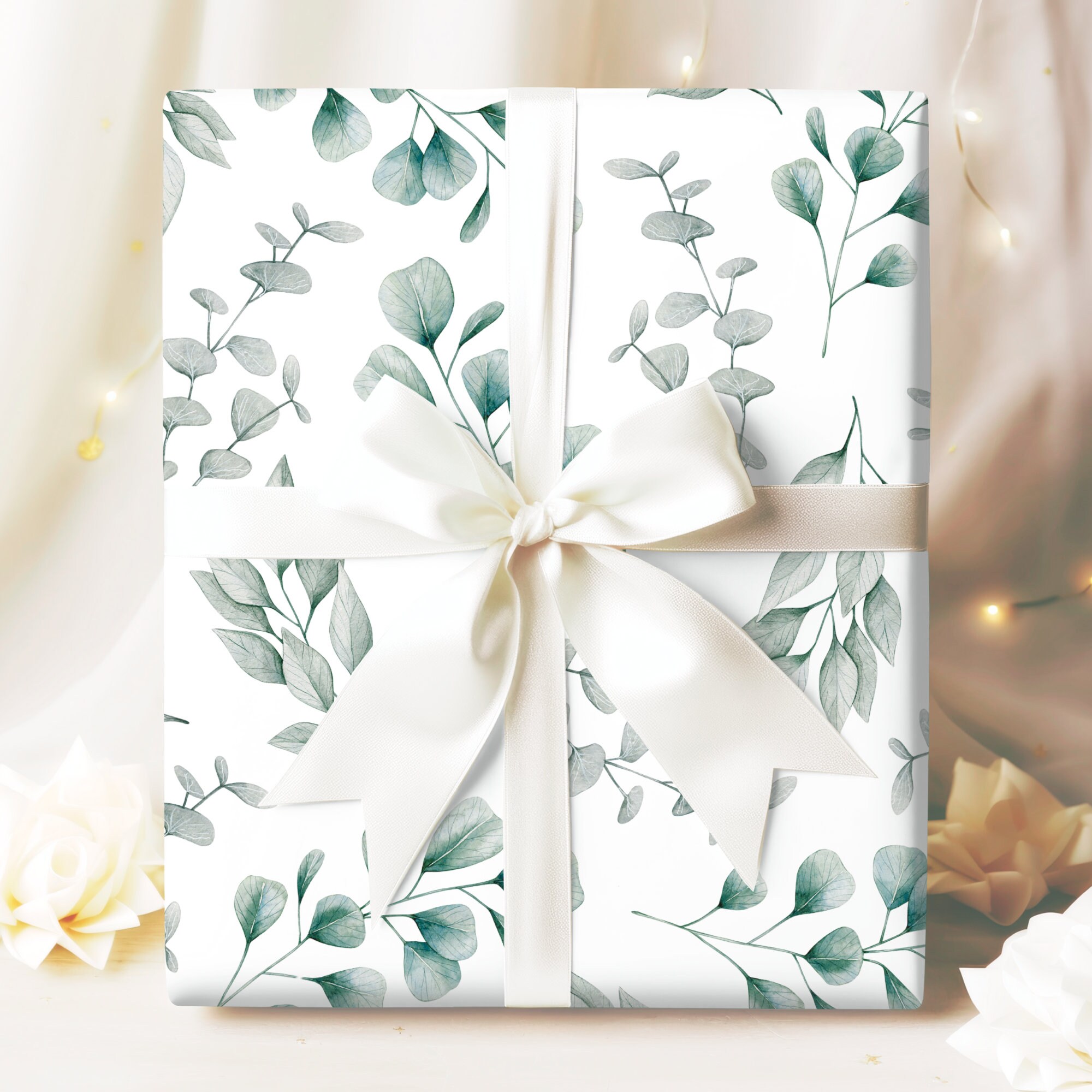 Eucalyptus Wrapping Paper Wedding Wrapping Paper Bridal Shower Gift ...