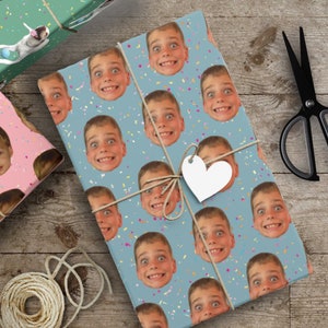 Custom Face Wrapping Paper Personalized Photo Wrapping Paper Face Gift ...