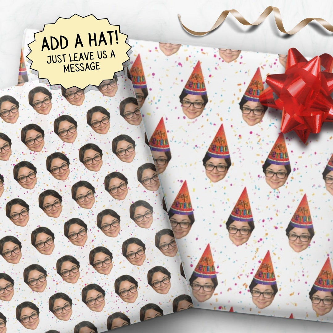 Custom Face Wrapping Paper Personalized Photo Wrapping Paper Face Gift ...
