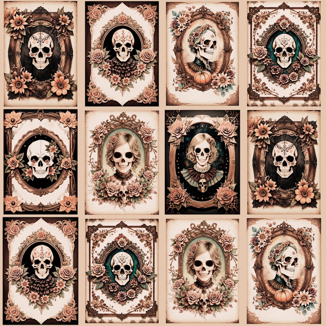 Skeleton Wrapping Paper Gothic Wrapping Paper Skull Wrapping - Etsy