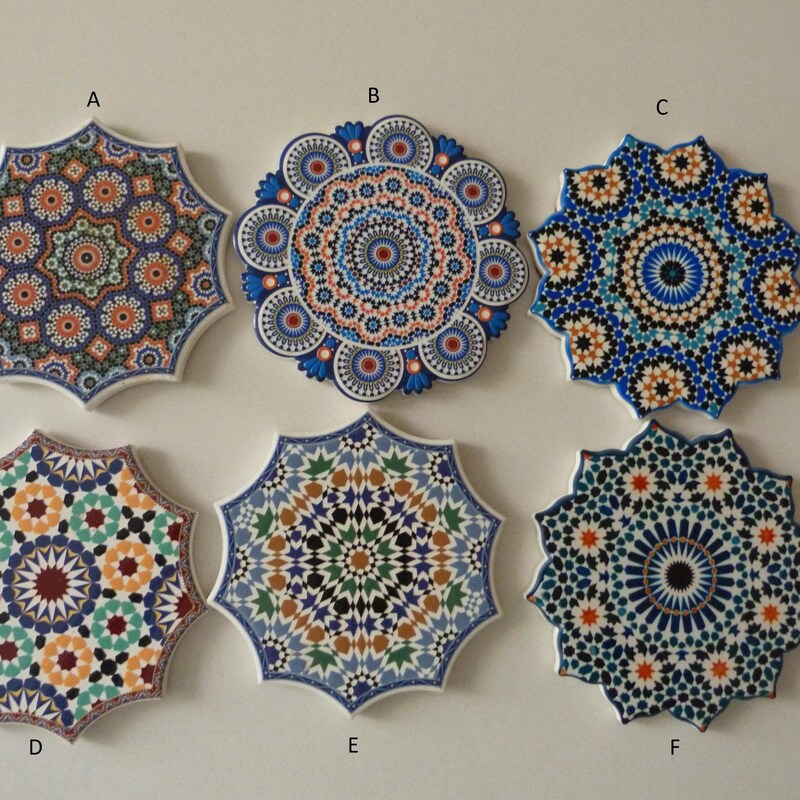 Moroccan Coasters - Etsy