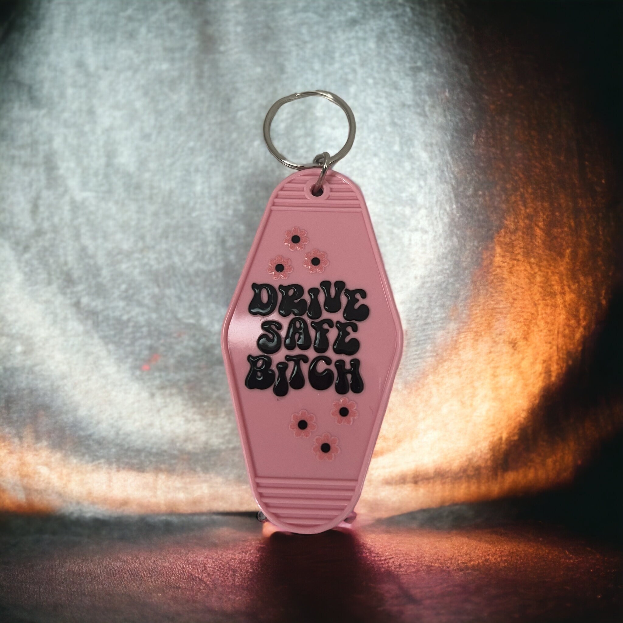 Drive Safe Bich Motel Keychain Pink Retro Plastic - Etsy