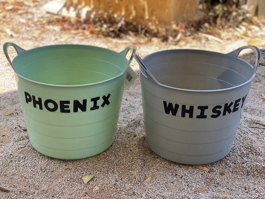 Custom Feed Bucket Labels: Long Lasting Stickers - Etsy