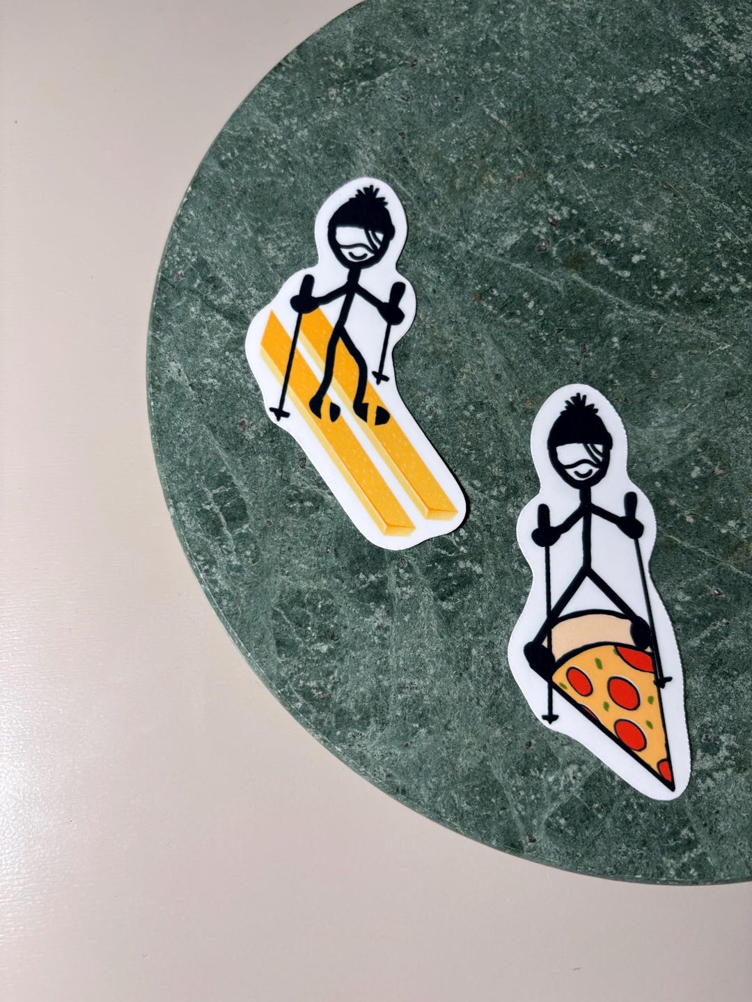 Skiing Snowboarding Pun Die-cut Sticker Winter Sport Weather Resistant ...