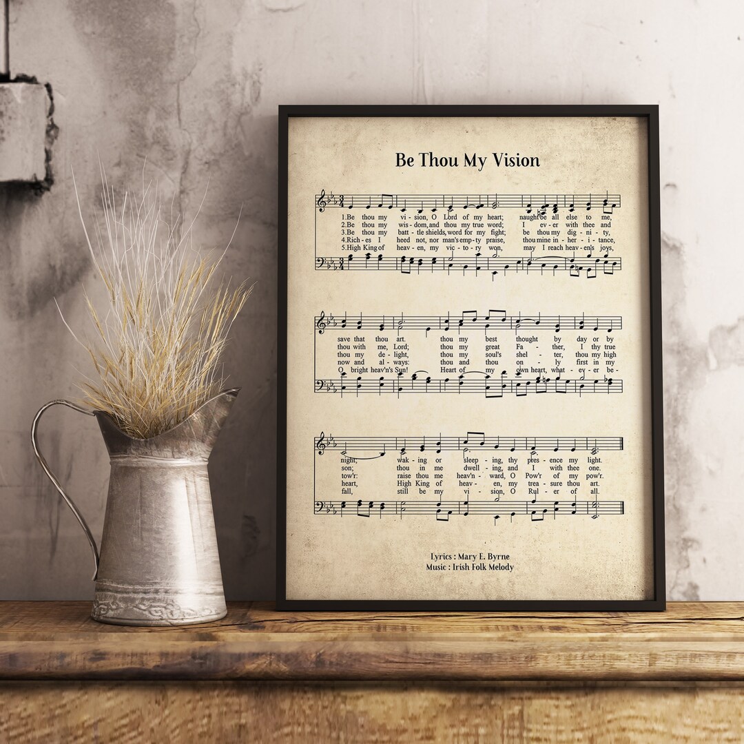 Be Thou My Vision Digital Download Vintage Wall Art Print, Church Hymn ...