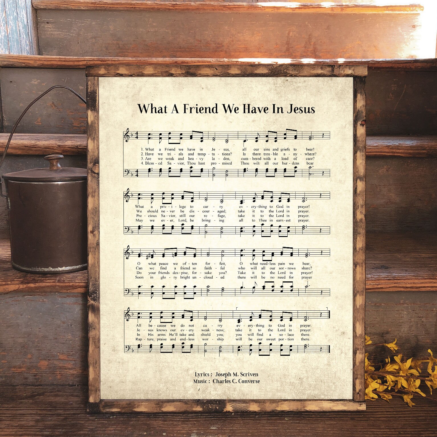 What A Friend We Have in Jesus Digital Download Vintage Wall Art Print ...