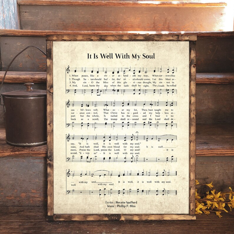 It is Well With My Soul Digital Download Vintage Wall Art Print, Church ...