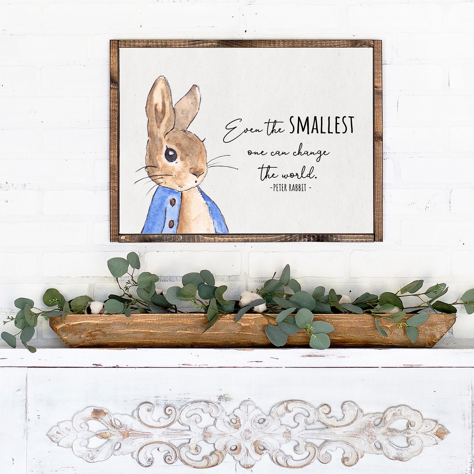Even the Smallest Things Peter Rabbit Digital Wall Art, Instant ...