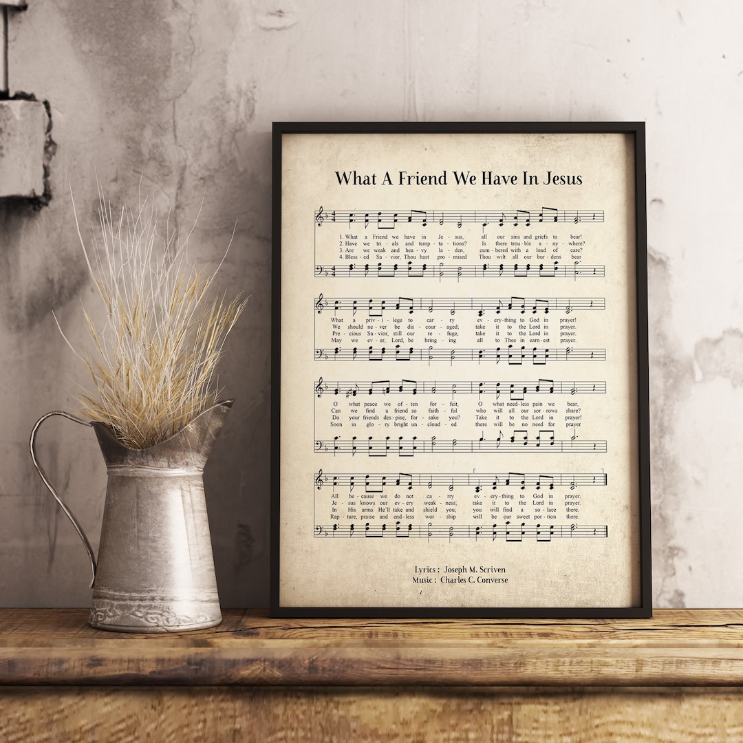 What A Friend We Have in Jesus Digital Download Vintage Wall Art Print ...