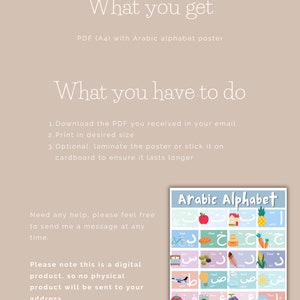 Arabic Alphabet Poster | Educational Poster | Learn Arabic Alphabet for ...