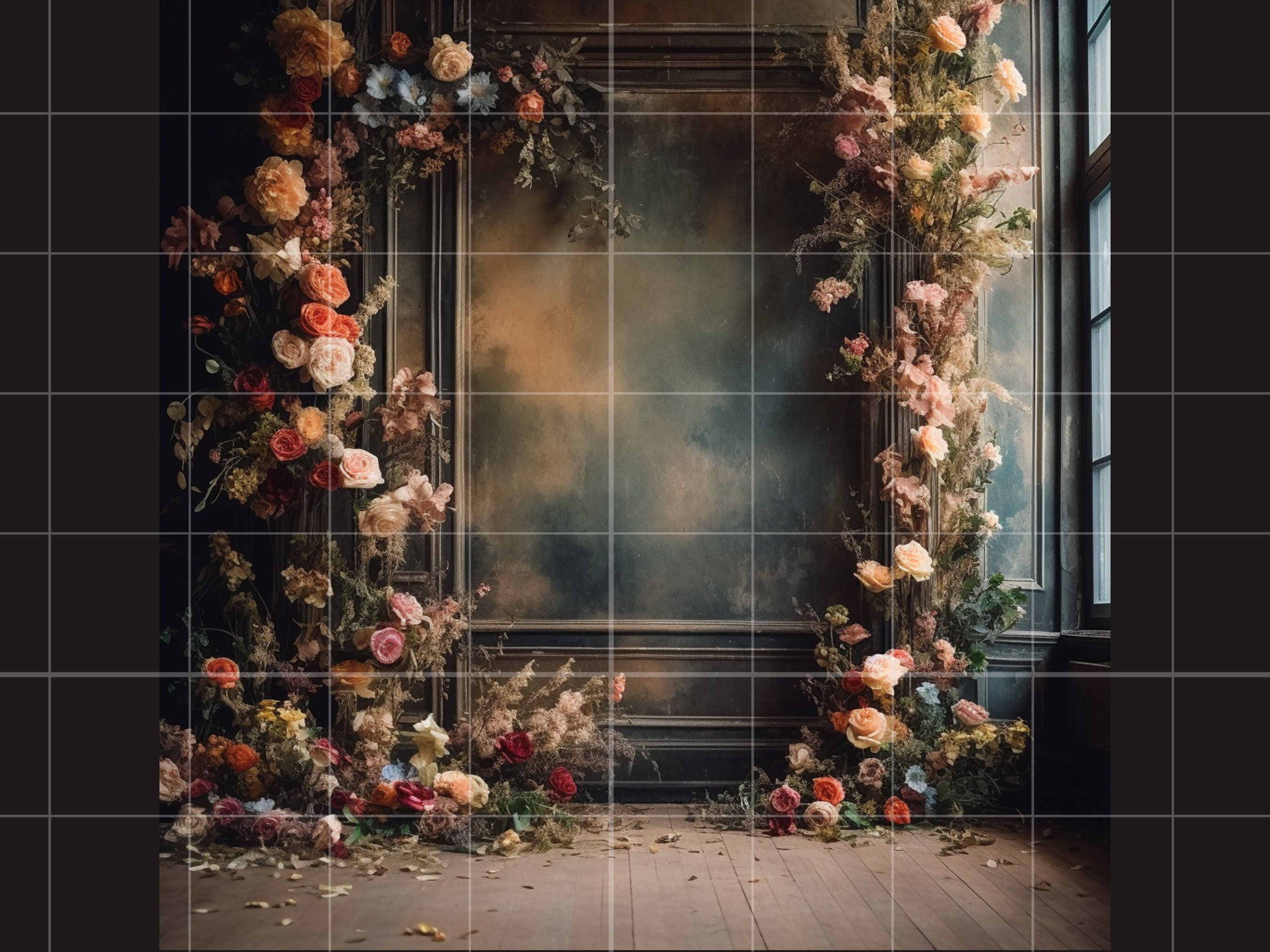 Floral Texture Backdrop Overlays, Digital Floral Overlays, Maternity ...