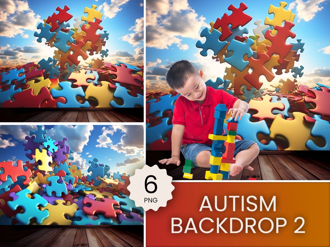 Autism Photoshoot Digital Backdrop Autism Digital Backdrop Photoshop ...