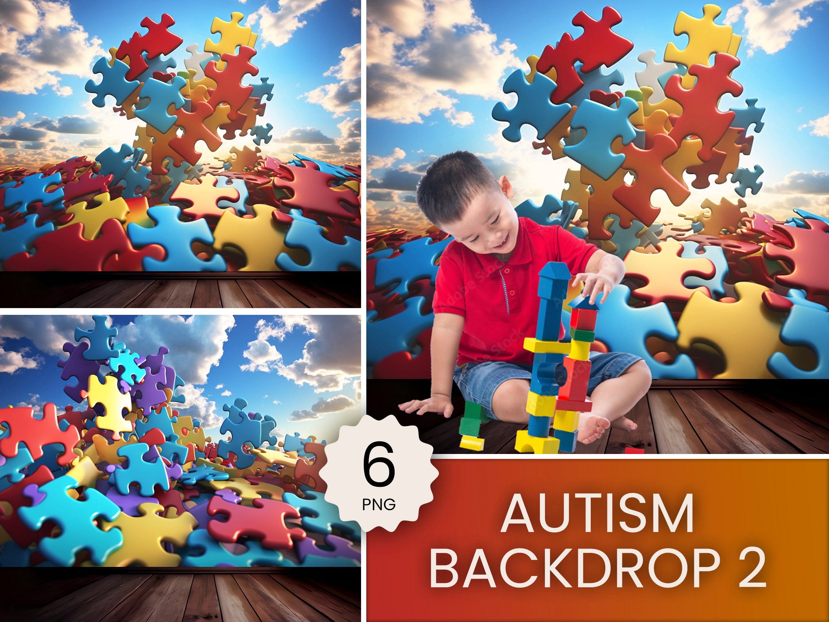 Autism Photoshoot Digital Backdrop Autism Digital Backdrop Photoshop ...