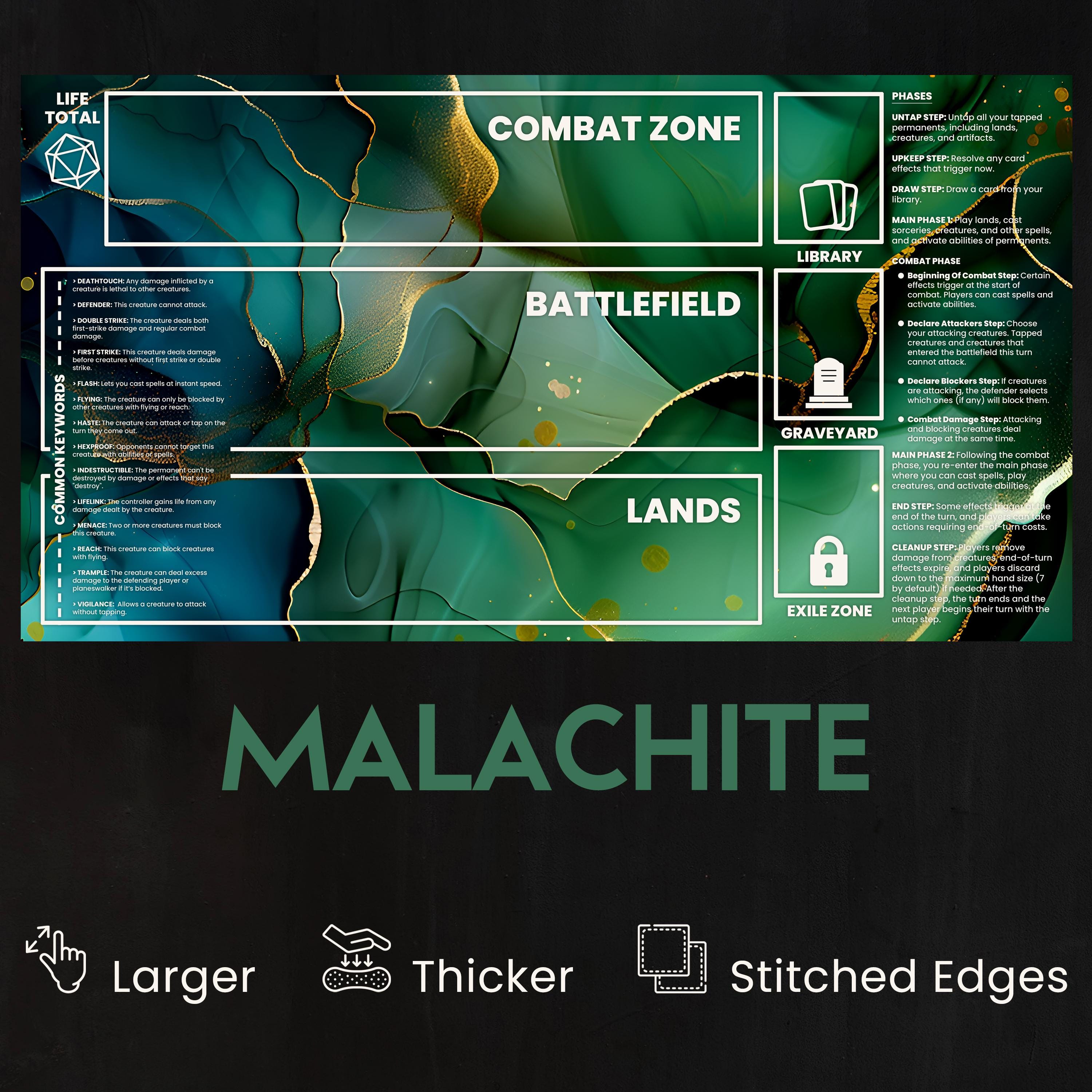 MTG Playmat With Zones for Beginners Geode Gemstone Newcomer Playmat ...