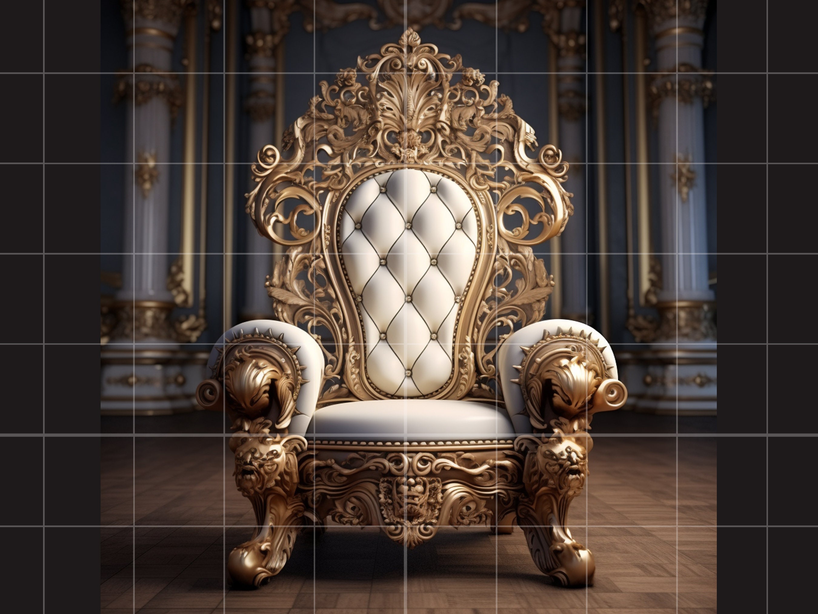 Throne Chair Digital Background Maternity Boudoir Digital Backdrop ...