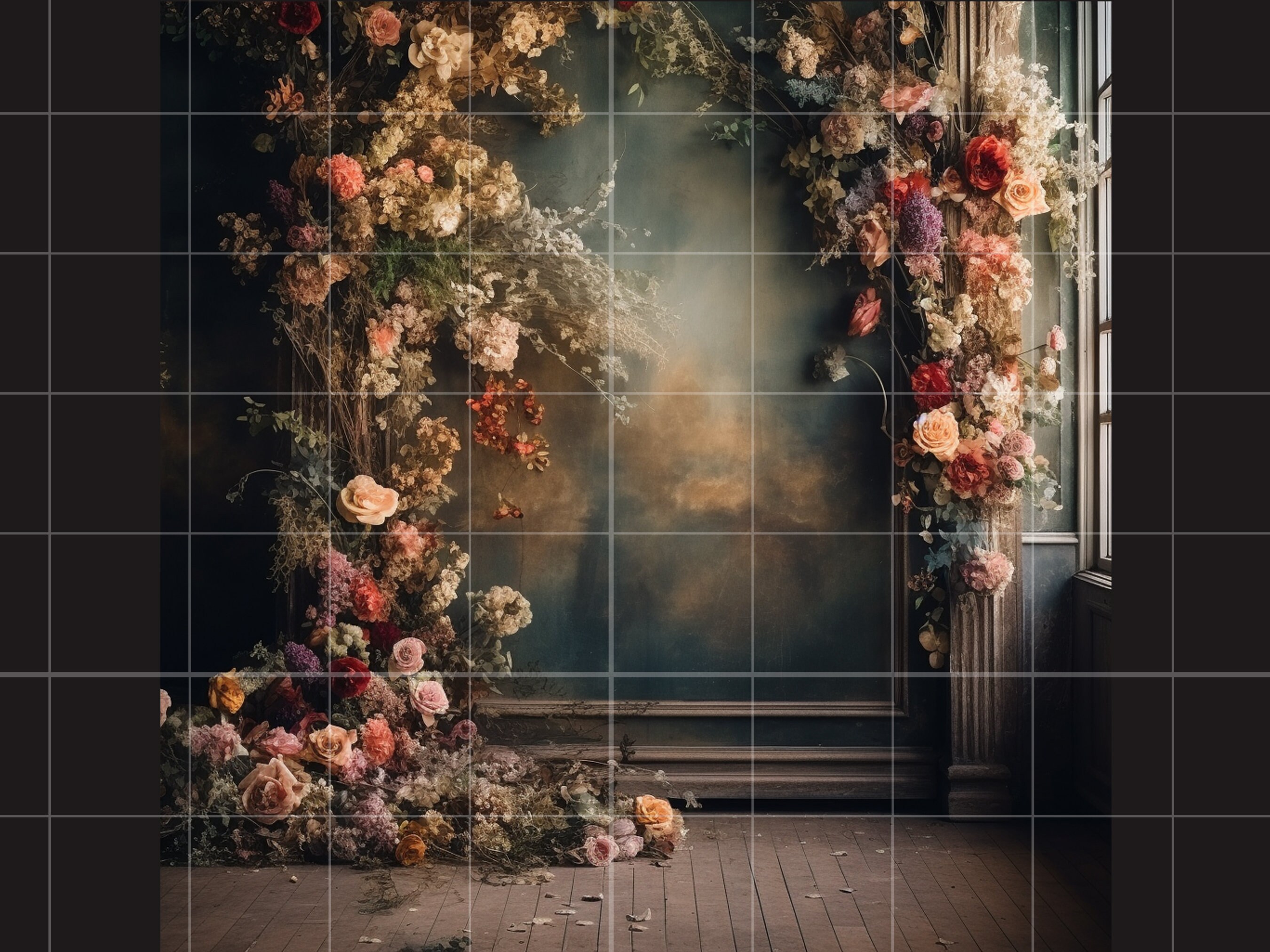 Floral Texture Backdrop Overlays, Digital Floral Overlays, Maternity ...