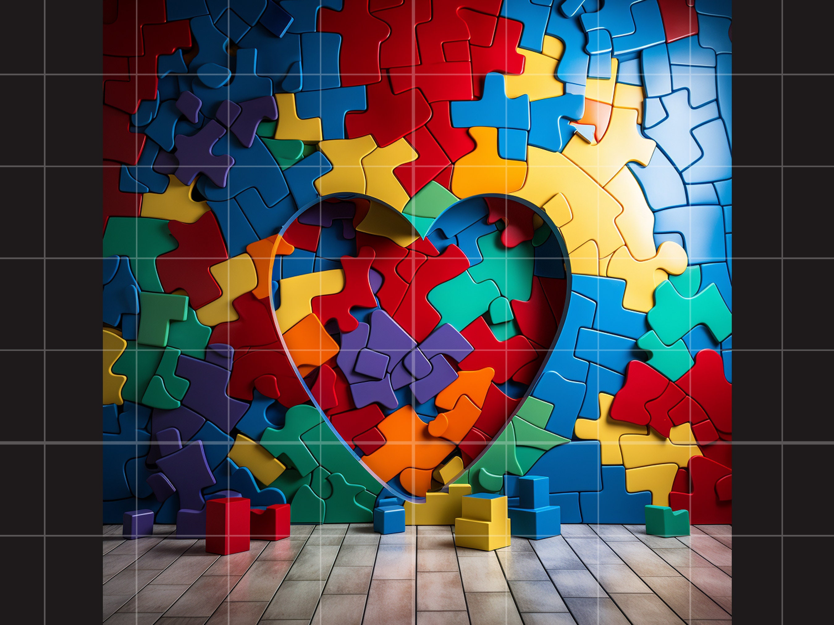 Autism Digital Backdrop Autism Photoshoot Digital Backdrop Photoshop ...