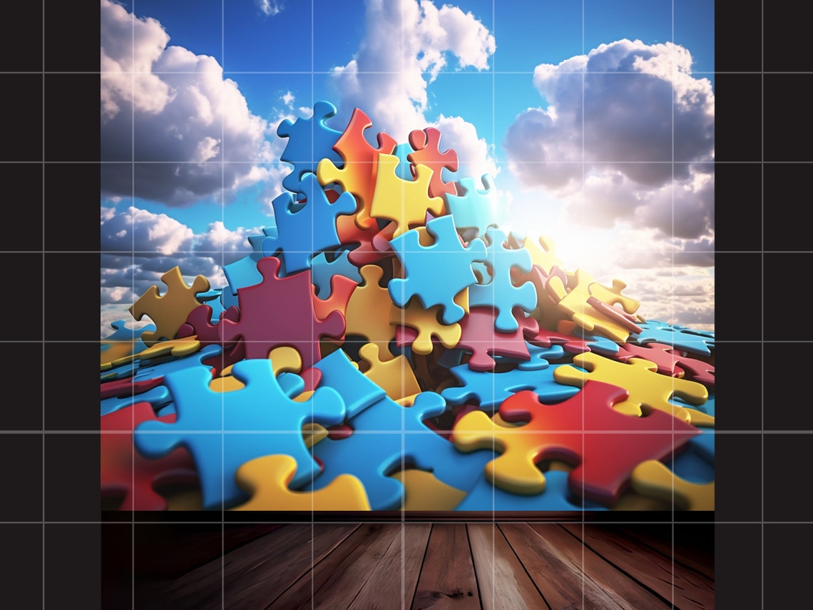 Autism Photoshoot Digital Backdrop Autism Digital Backdrop Photoshop ...