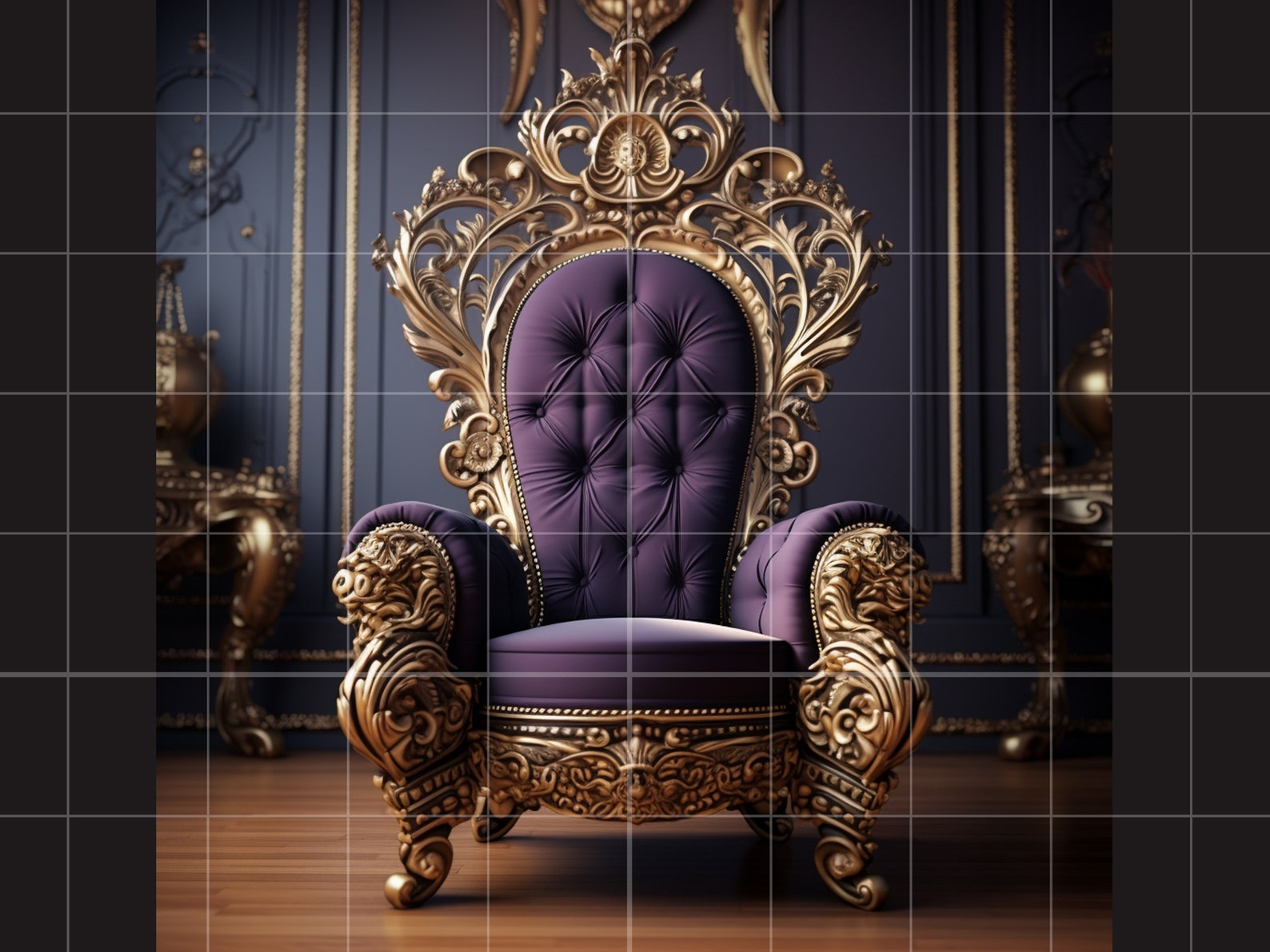 Throne Chair Digital Background Maternity Boudoir Digital Backdrop ...