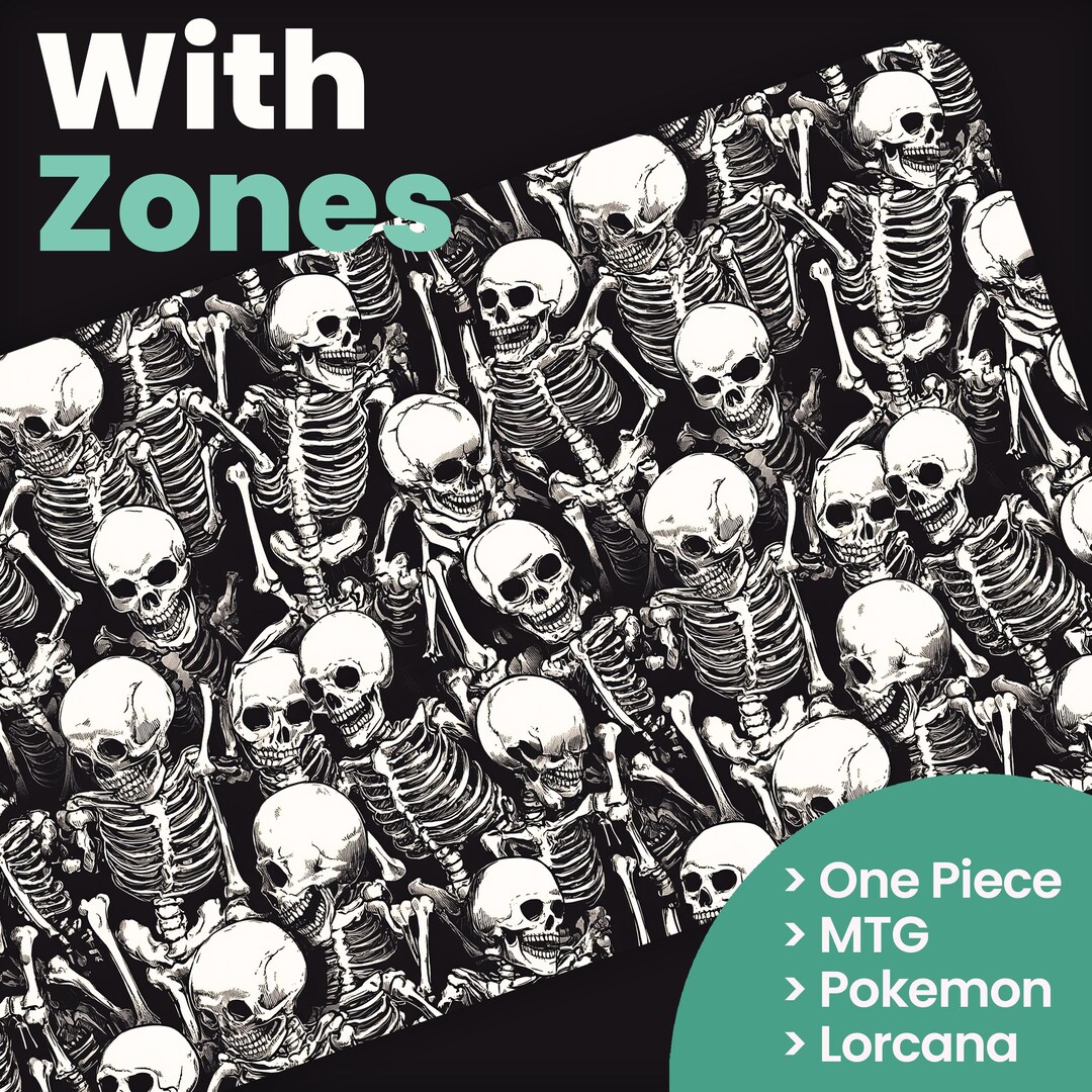 Spooky One Piece Playmat, Skeleton TCG Playmat,mtg Playmat, PKMN ...