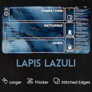 MTG Playmat With Zones for Beginners Geode Gemstone Newcomer Playmat ...