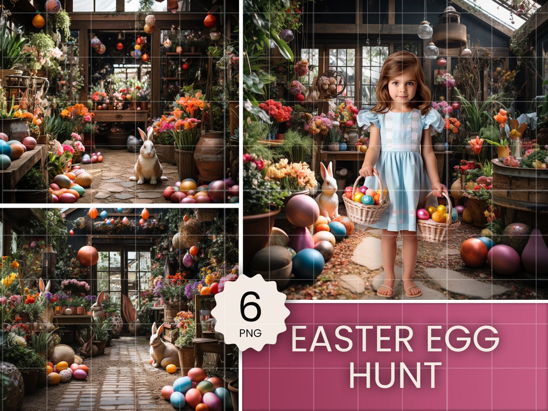 Easter Digital Backdrop for Photography Easter Egg Garden Easter ...