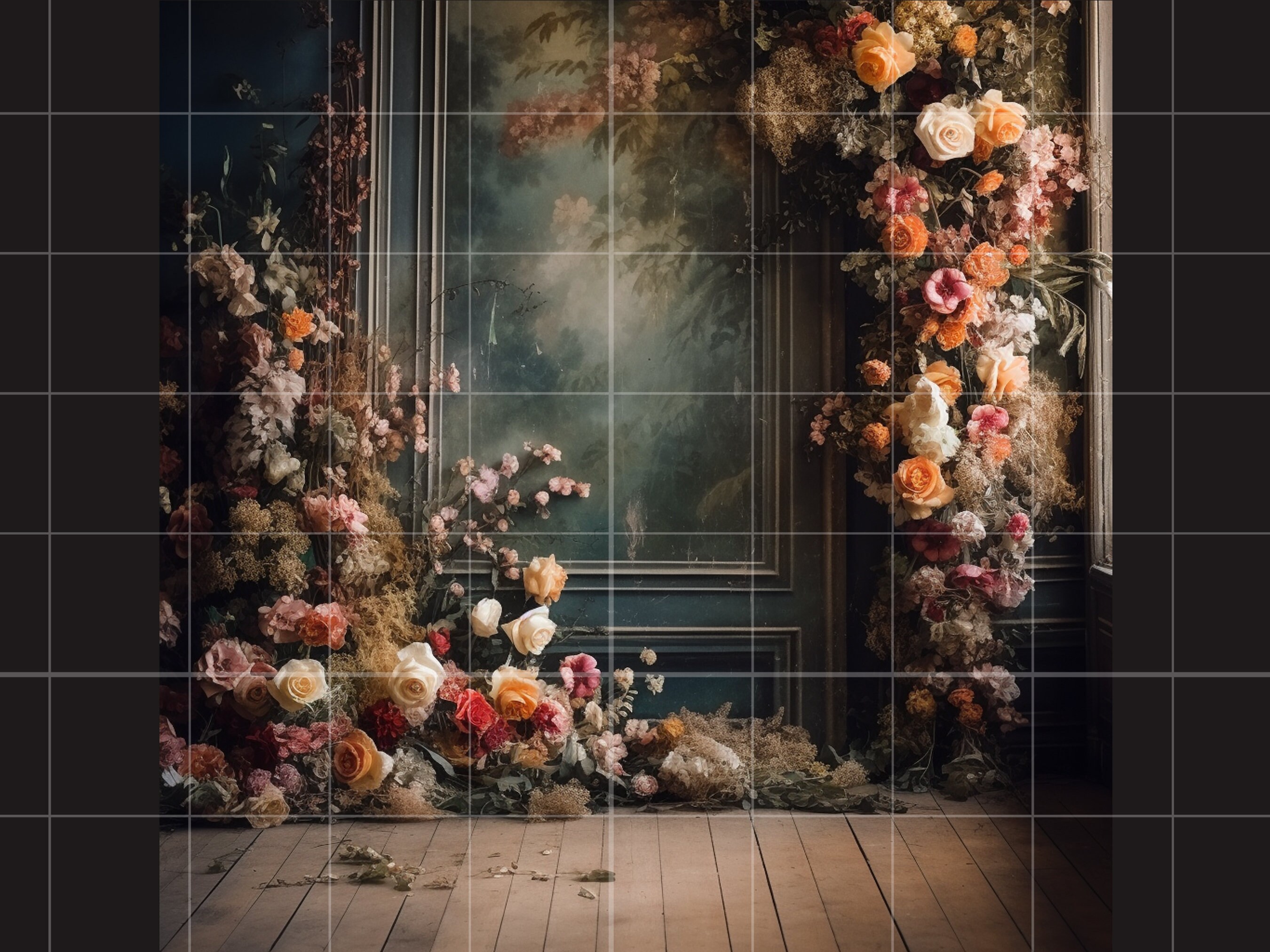 Floral Texture Backdrop Overlays, Digital Floral Overlays, Maternity ...