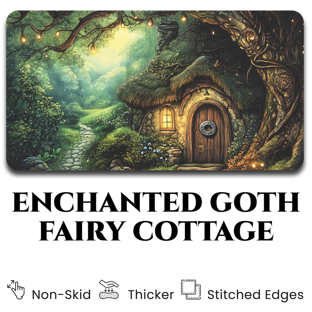 Dark Fairy Tale Aesthetic Playmat, Fairytale Gothic Cottage MTG Playmat ...