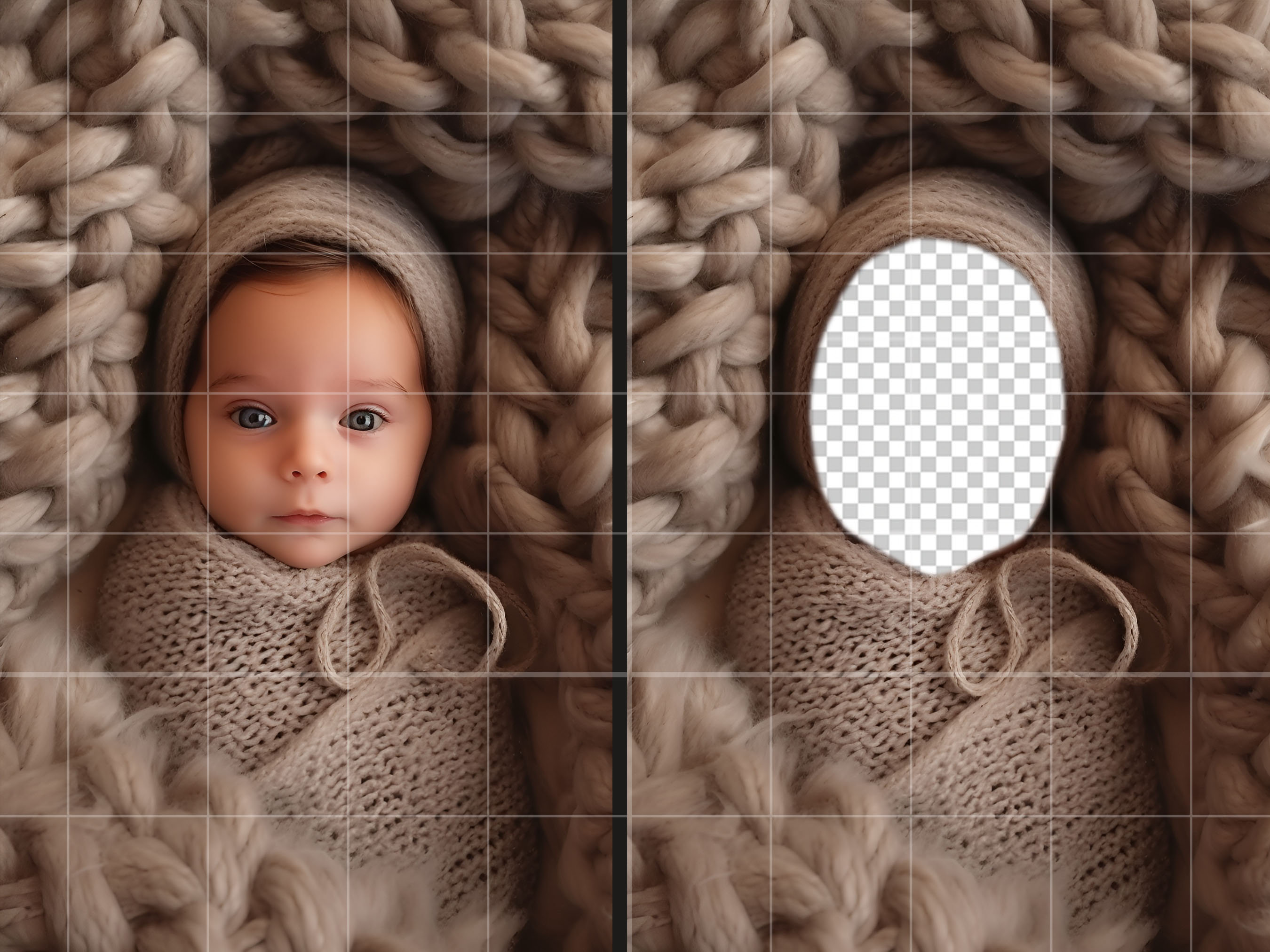 Newborn Digital Face Insert Newborn Digital Backdrop Photoshop Overlays ...