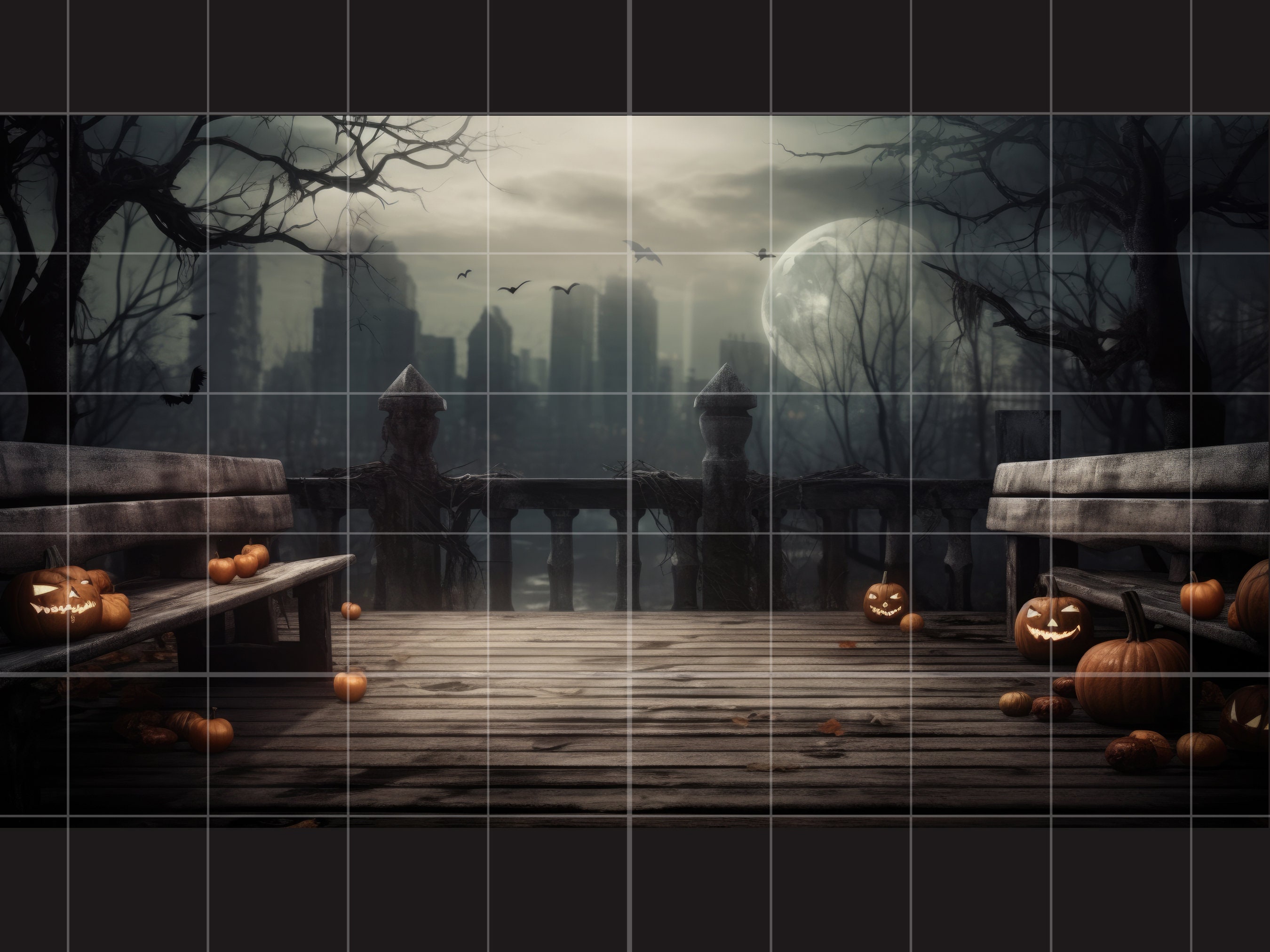 Spooky Halloween Backdrop Dark Moody Rustic Vintage Halloween ...