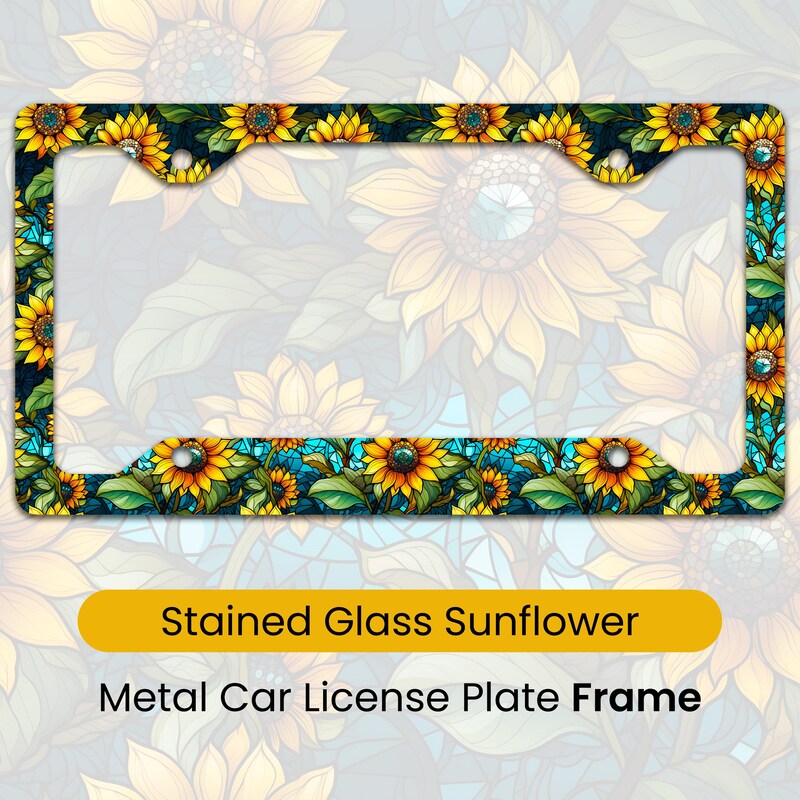Floral License Plate - Etsy