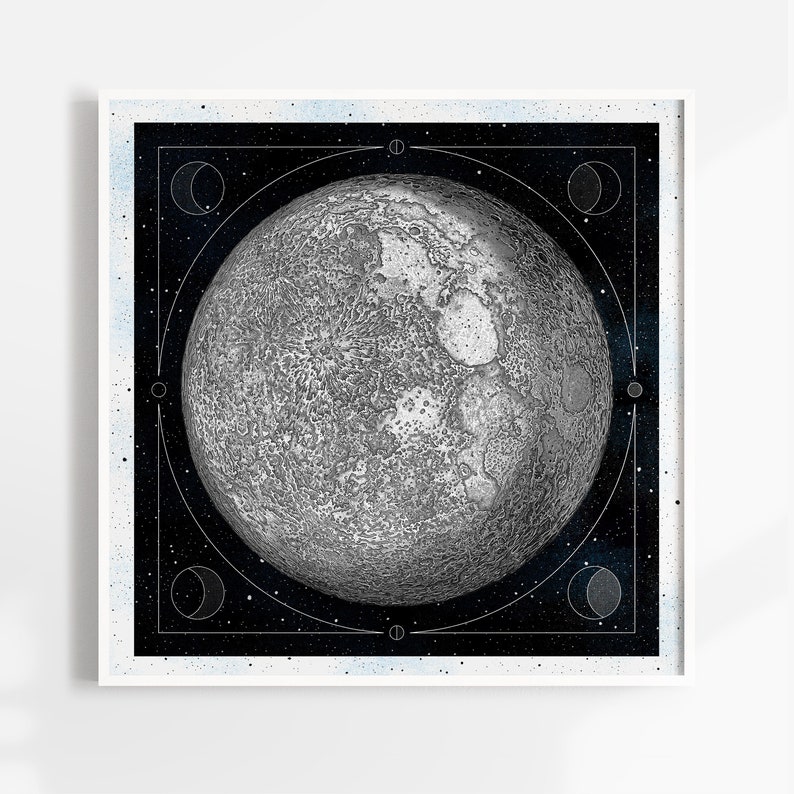 Moon Screen Print - Etsy