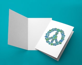 Peace Sign Greeting Card - Etsy