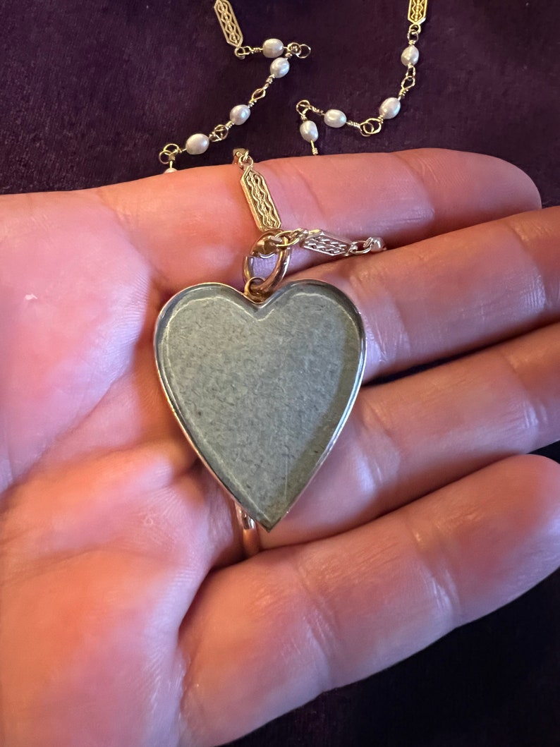 Antique Hair Work Heart Locket - Etsy