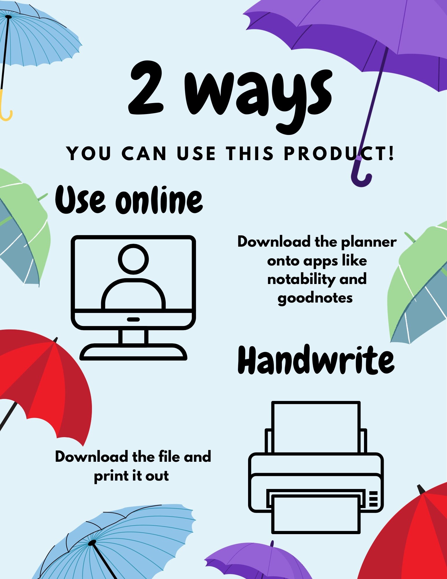 Daily Planner Digital Calendar Instant Diary for Notability Planner ...