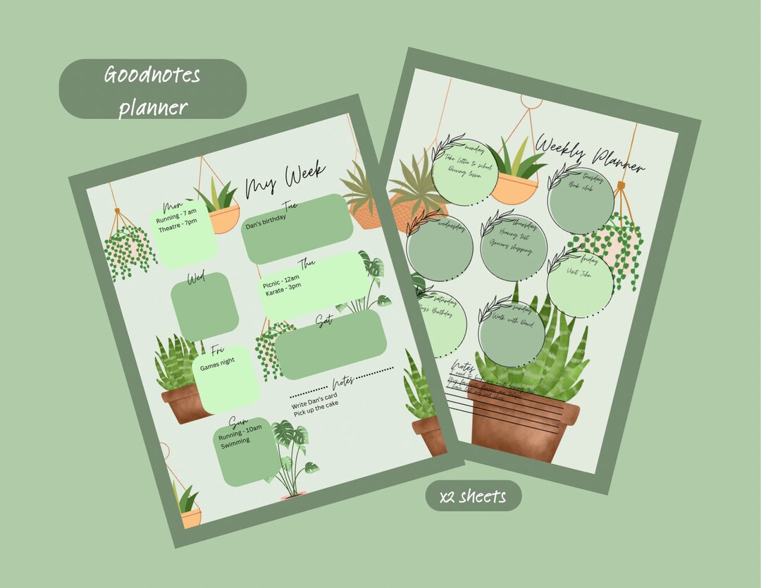 Decorative Planner Pretty Calendar Art Planner Colourful Organiser ...